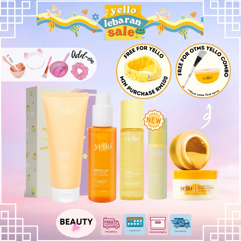 Yello OTMS Oatmeal Turmeric Mask & Scrub / Snowmeric Brightening Serum ...