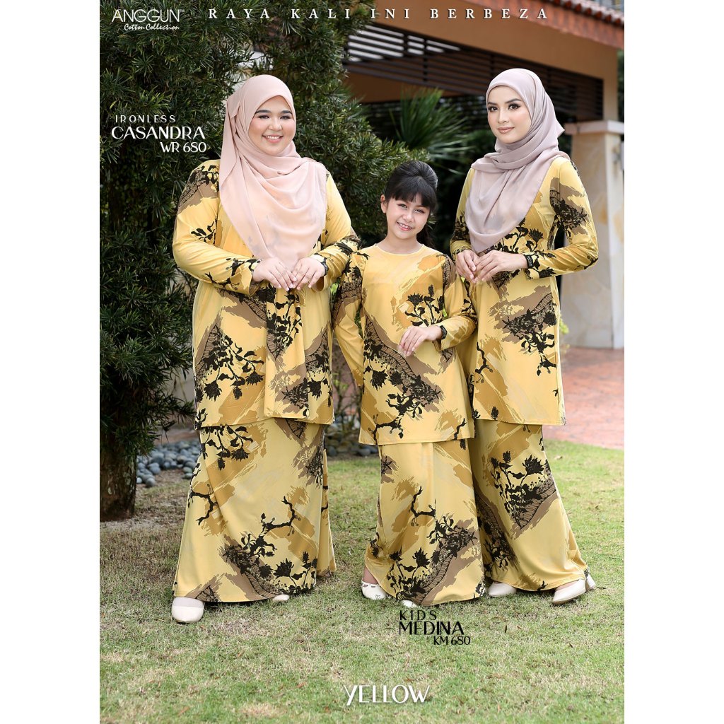 **YELLOW** KOLEKSI SEDONDON IBU ANAK RAYA 2024 IRONLESS CASANDRA** BY ...