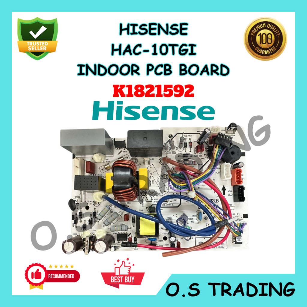 ORIGINAL HISENSE SPARE PARTS HAC-10TGI INDOOR PCB BOARD K1821592 ...