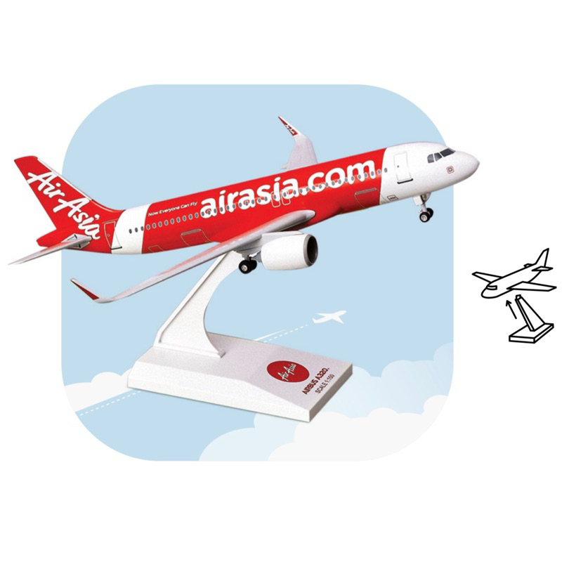 AIRASIA AIRCRAFT MODEL A320 (SCALE 1:150) 25CM | Shopee Malaysia
