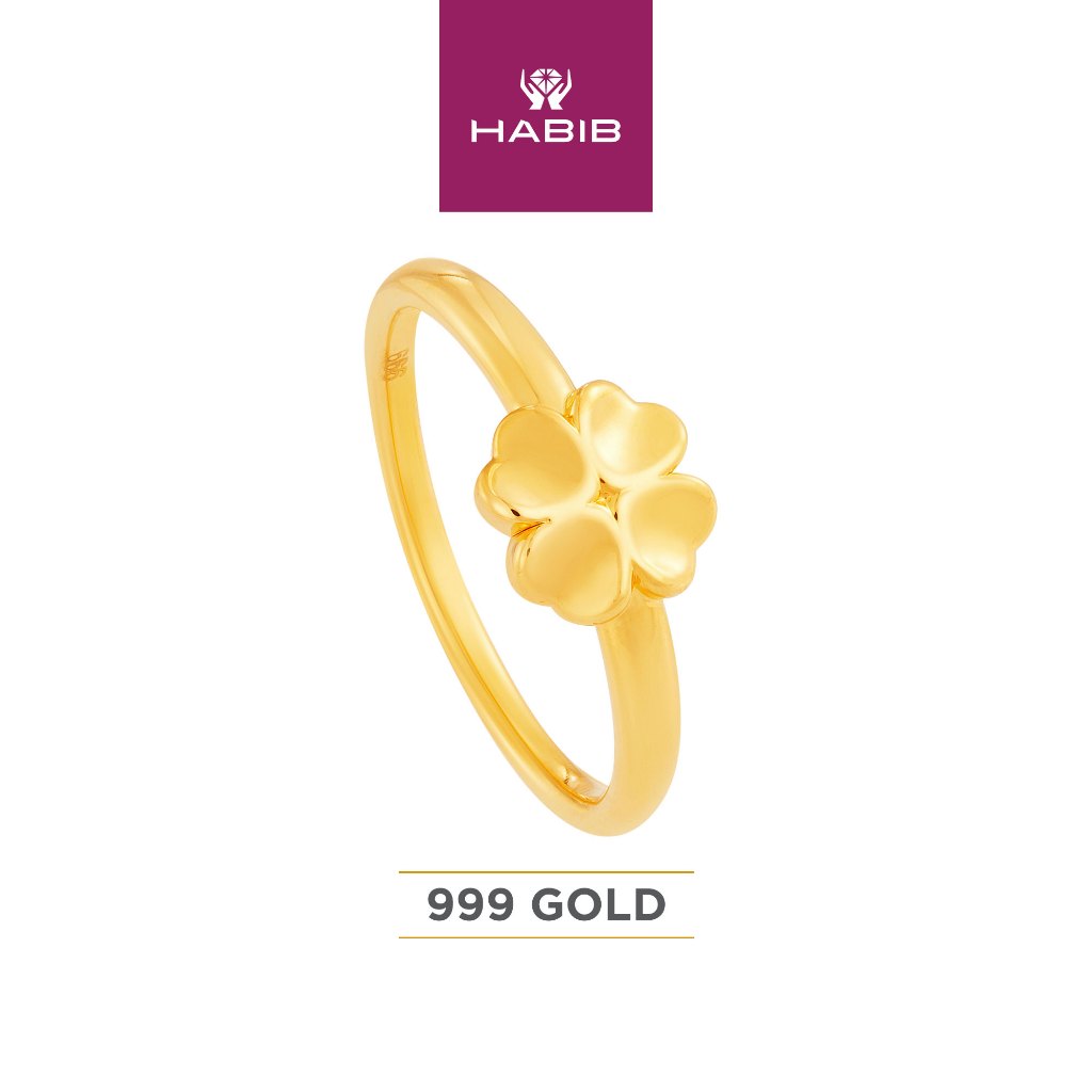 HABIB 999/24K Yellow Gold Ring R9ABD0224-P | Shopee Malaysia