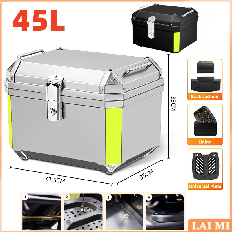 BOX Motor 45L Coocase Box ABS top box Motorcycle Box Belakang Top Box ...