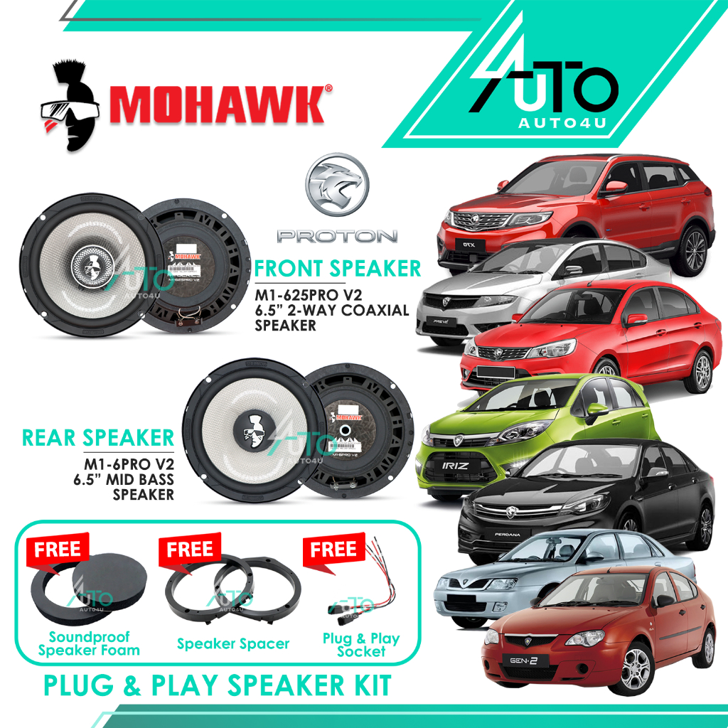 Mohawk Proton M1-625PRO V2 2 Way Car Speaker M1 PRO Series 2 Way ...