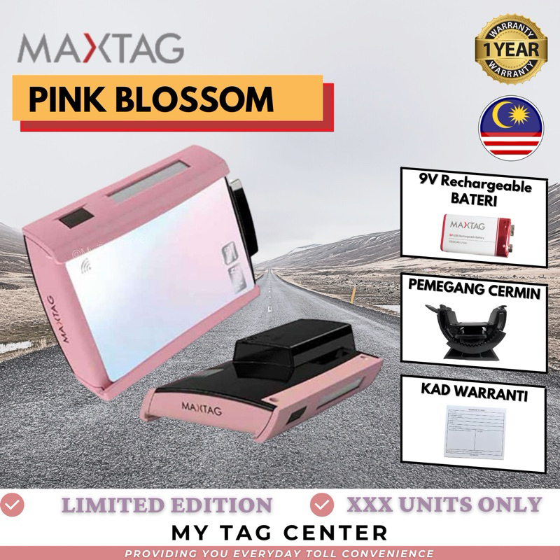 MaxTag Pink Blossom Smart Original Tag 1 Year Warranty Merdeka Pack ...