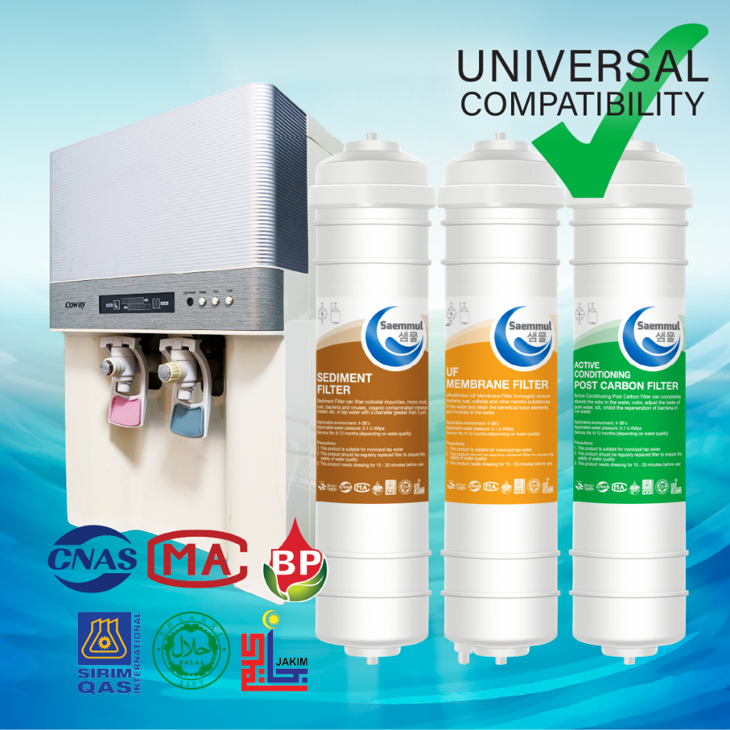 SAEMMUL 10”I UF ULTRAFILTRATION WATER FILTER SET 3 STAGE HALAL ...