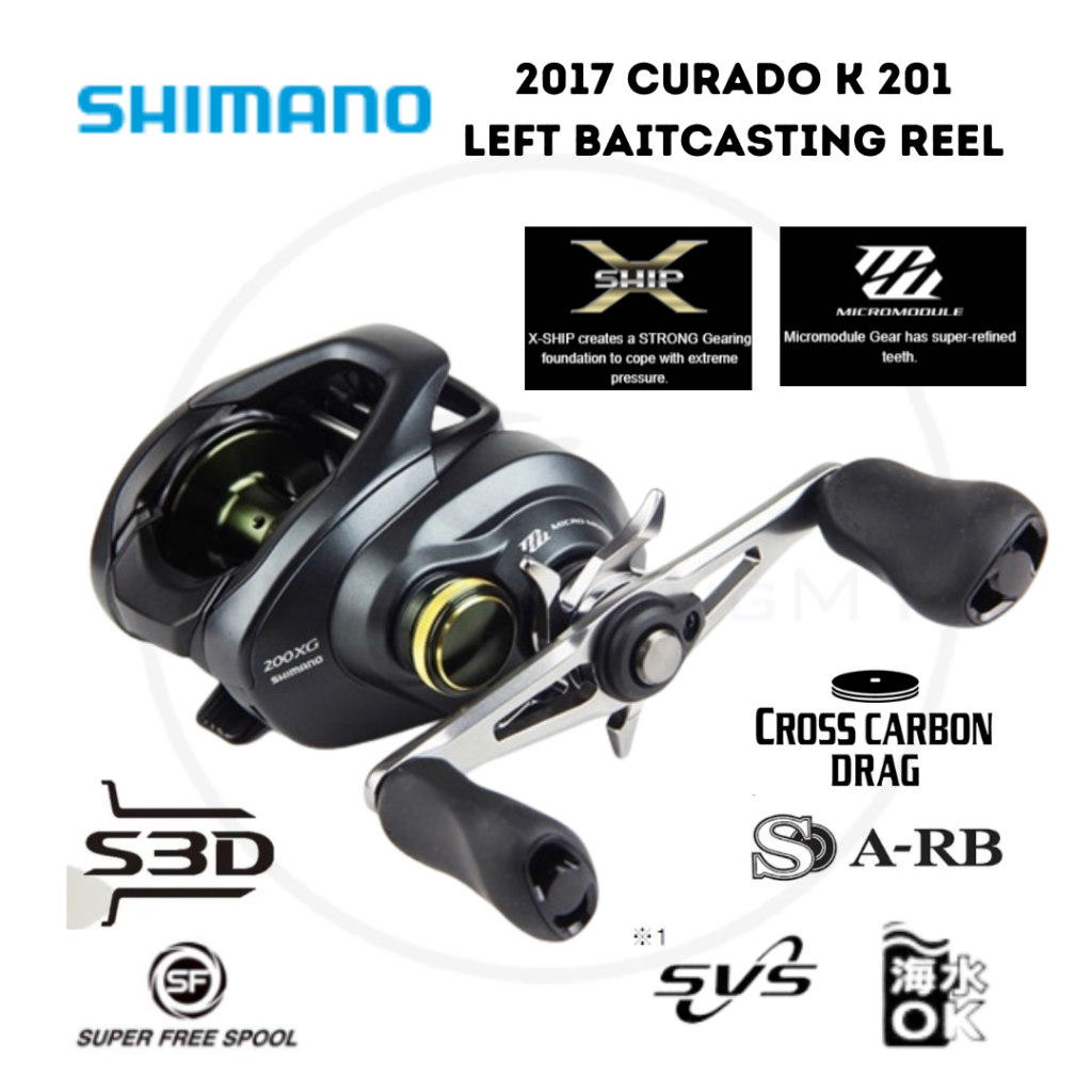 Shimano 2017 Curado K Left Handle Baitcasting Fishing Reel Warranty ...