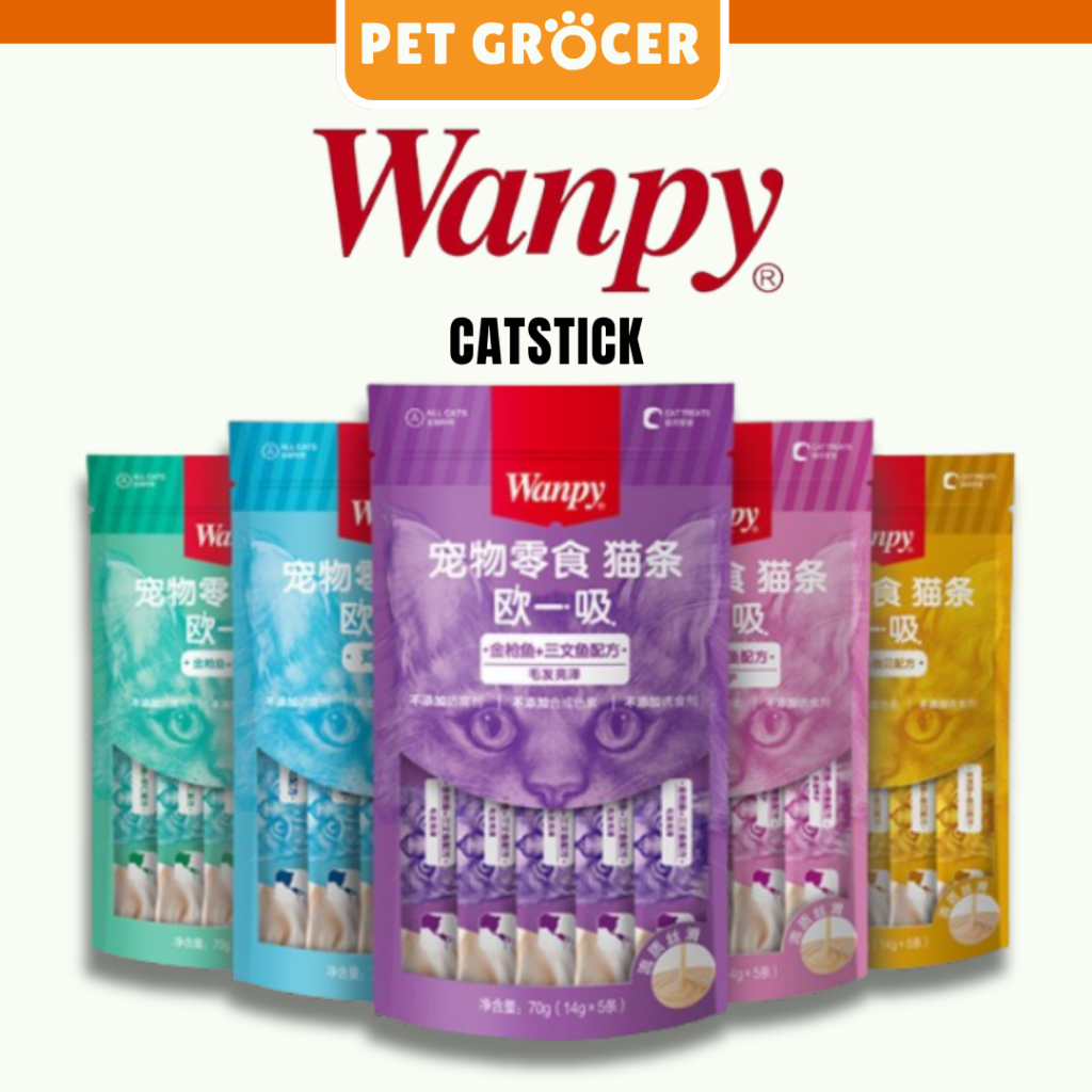 Wanpy Creamy Cat Treats Cat Lickable Treat Snack Makanan Kucing Wet ...