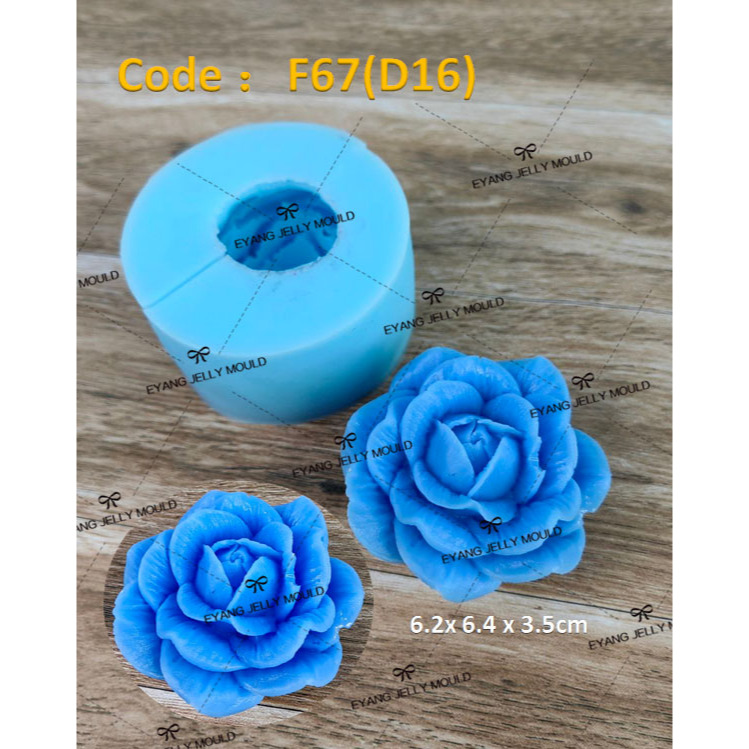 Ready Stock D16 3D Rose Flower Silicone Mould Jelly Mould acuan Agar ...
