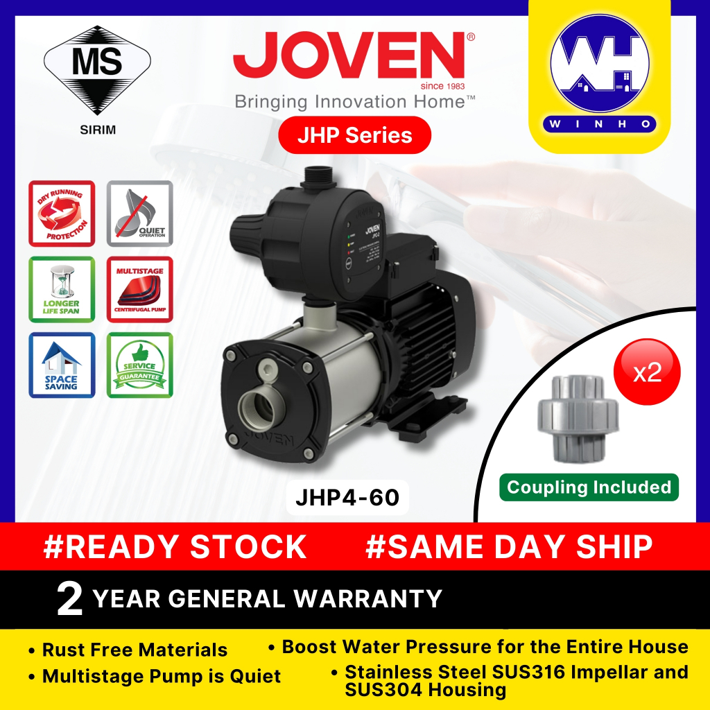 [SHIPPED WITHIN 24 HOUR] JOVEN JHP 4-60 (1.75HP) Centralised Automatic Domestic Water Pump, SUS ...