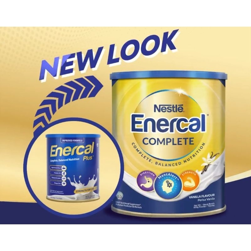READY STOCK 💯 Enercal Complete Milk Formula Powder 850g NEW EDITION ...