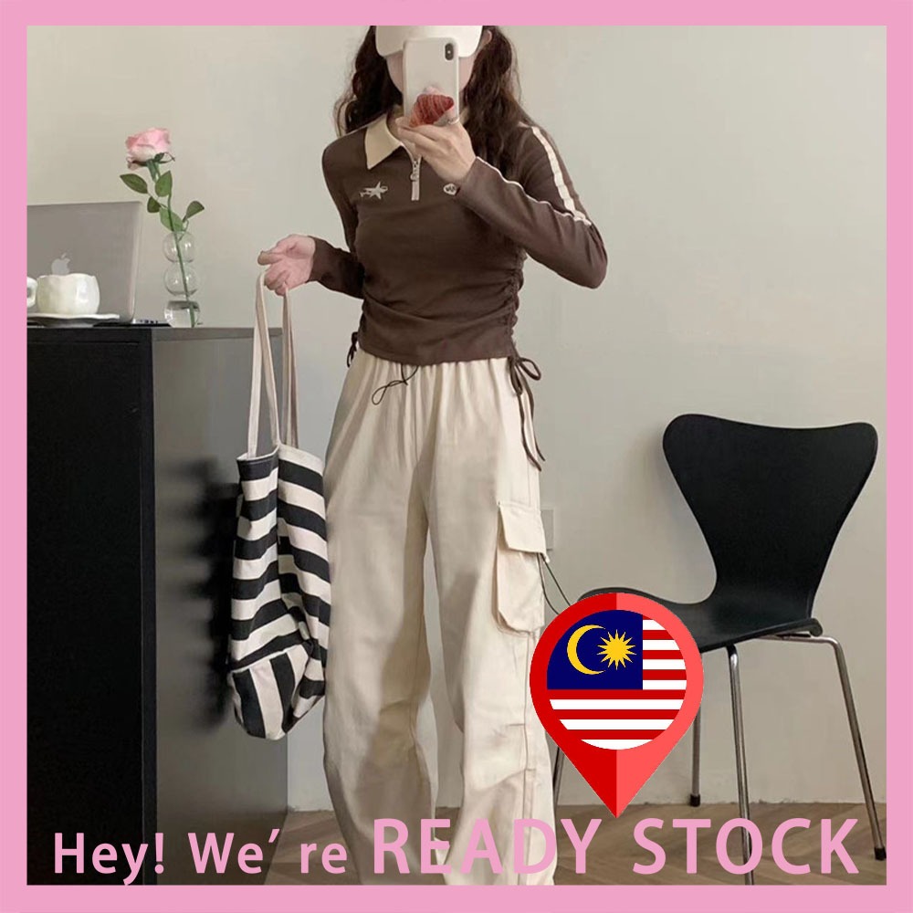 Raya Long Pants Big Pockets Oversize Dance Pants Trousers Women Casual ...