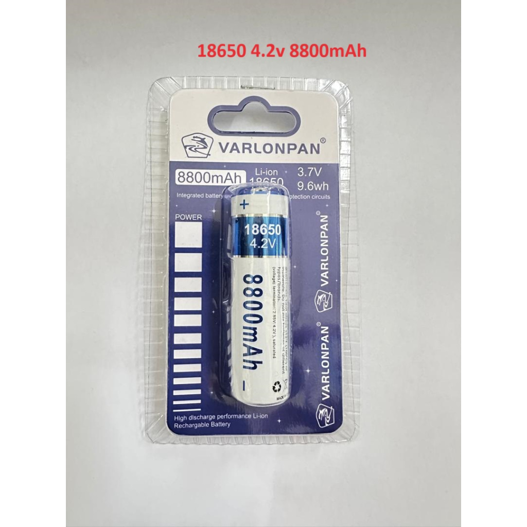 VARLONPAN 18650 4.2v 8800mAh Bateri Boleh Cas Semula Rechargeable ...