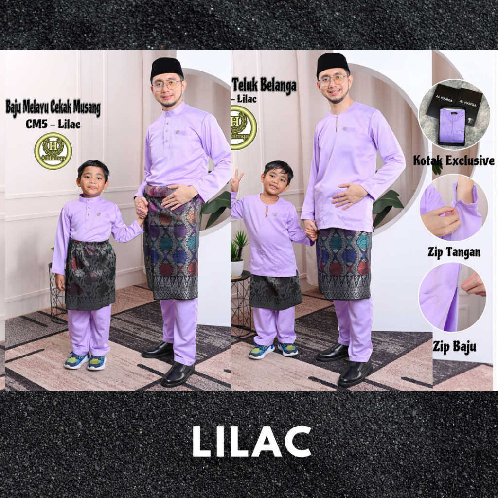 Baju Melayu LILAC - cekak musang dan teluk belanga johor- Baju Melayu ...