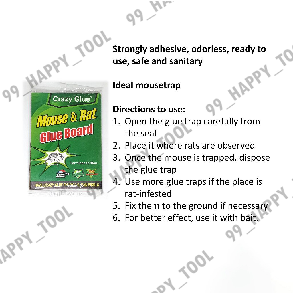 Super Glue Mouse Trap Snake Bugs Rat Mice Catcher Board Foldable Pest ...