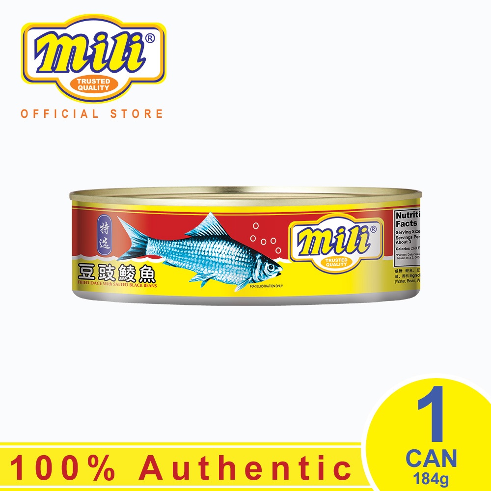 Mili Fried Dace With Salted Black Bean 豆豉鲮鱼 (184g) | Shopee Malaysia