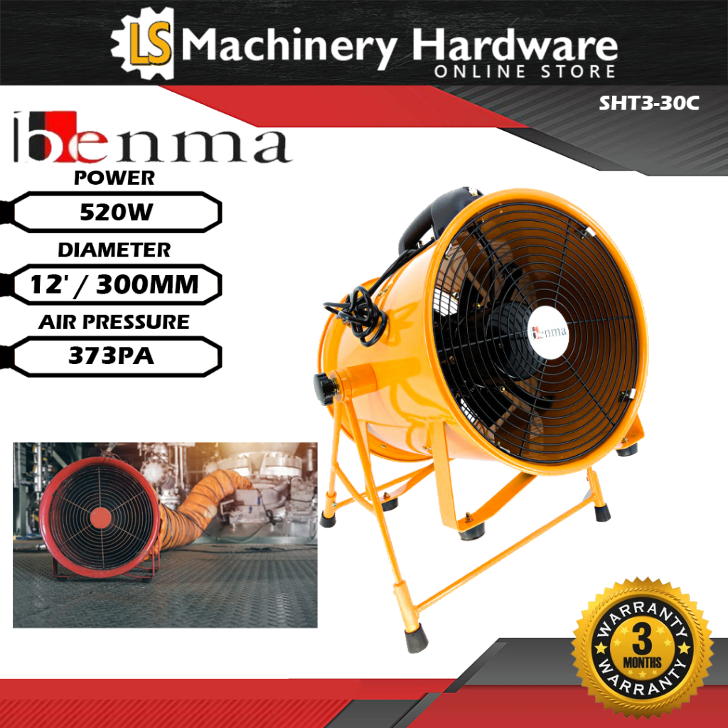 Benma SHT3-30C 12"/300mm Industrial Ventilation Fan - 3 Months Local ...