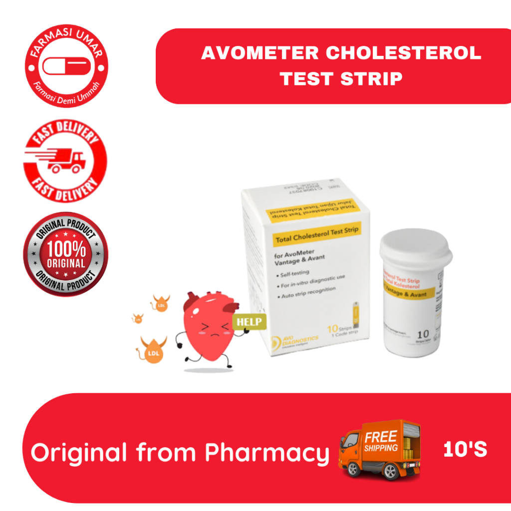 AVOMETER AVO CHOLESTEROL TEST STRIP for Vantage and Avant 10’s | Shopee ...