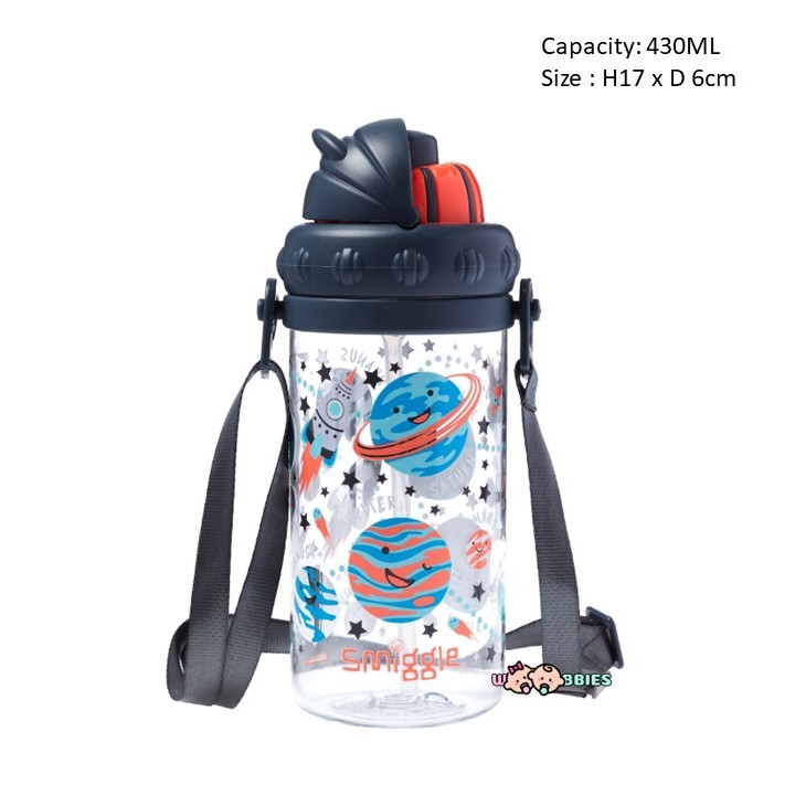 👶🏻Woobbies 430ML Smiggle Kids Water Bottle BPA Free with Straw Botol Air Kanak | Shopee Malaysia