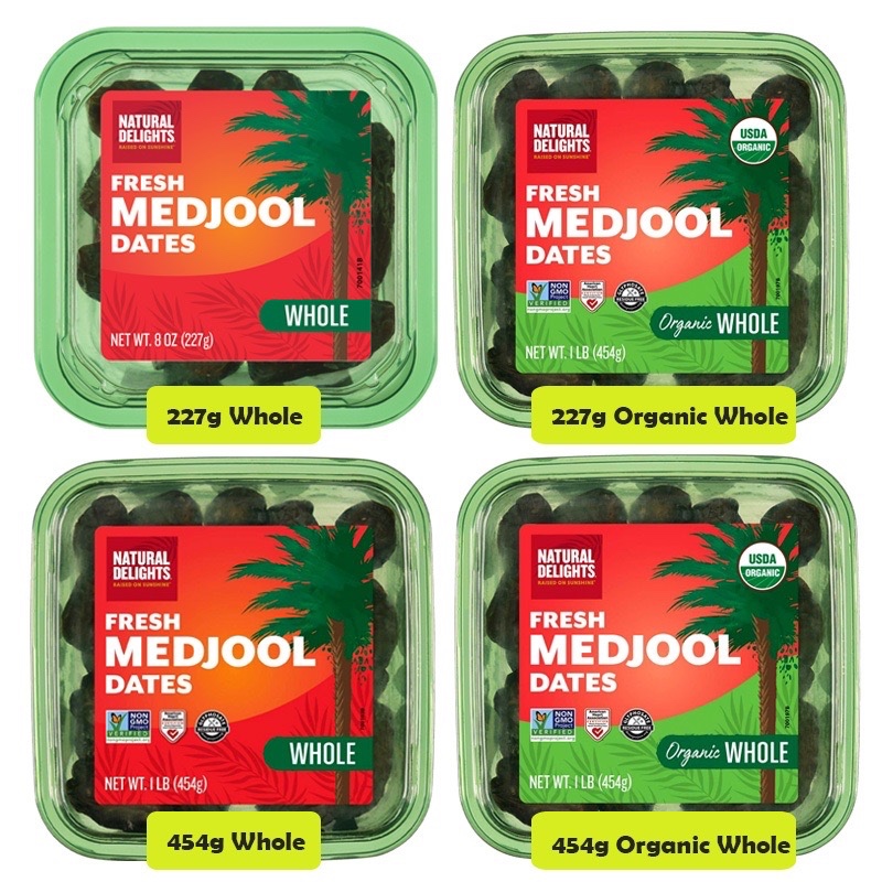 Natural Delights Whole/ Organic Medjool Dates (227g/ 454g) Fresh Kurma ...