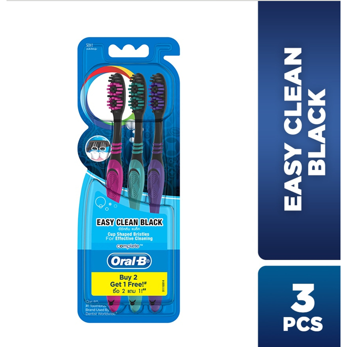 Oral-B Easy Clean Charcoal Toothbrush 3s (Buy 2 Free 1) | Shopee Malaysia