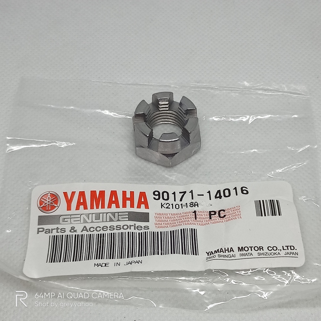 YAMAHA RXZ REAR WHEEL TYRE SHAFT NUT BELAKANG CASTLE HLY 100% ORIGINAL ...