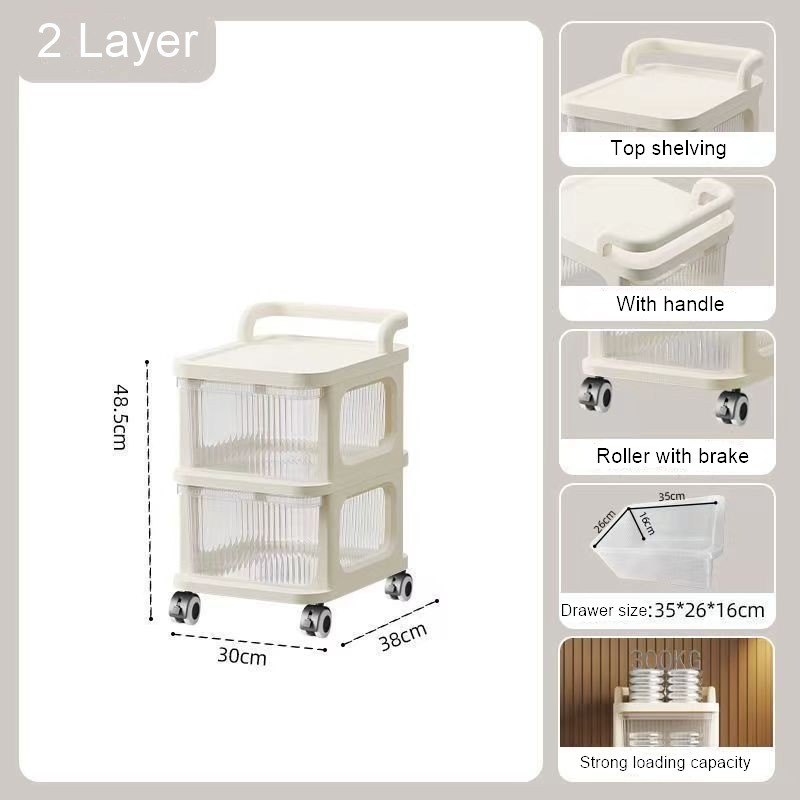 Muji Trolley Rack Drawer Cabinet Stroller Baby Storage Rack Cabinet ...