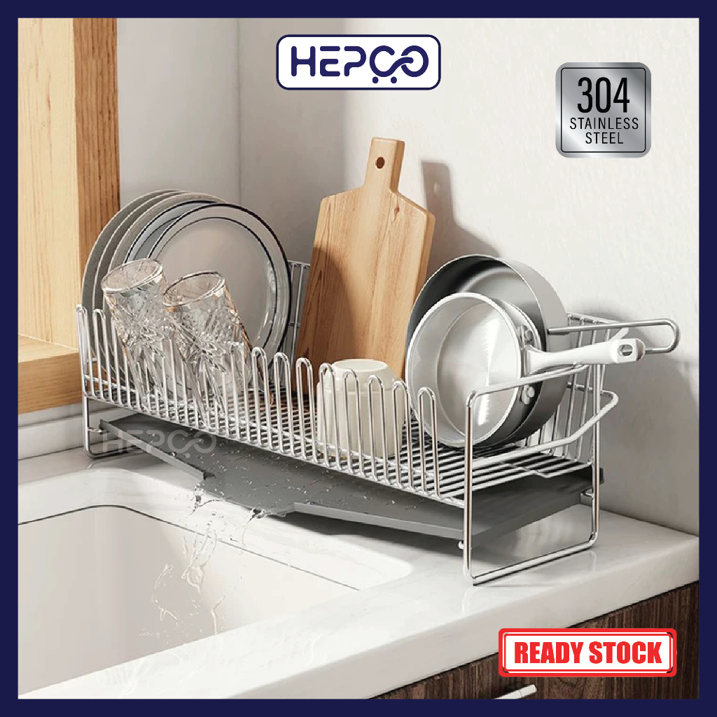Kitchen Plate Holder Dish Rack Dish Drainer Rack With Knife Chopping ...