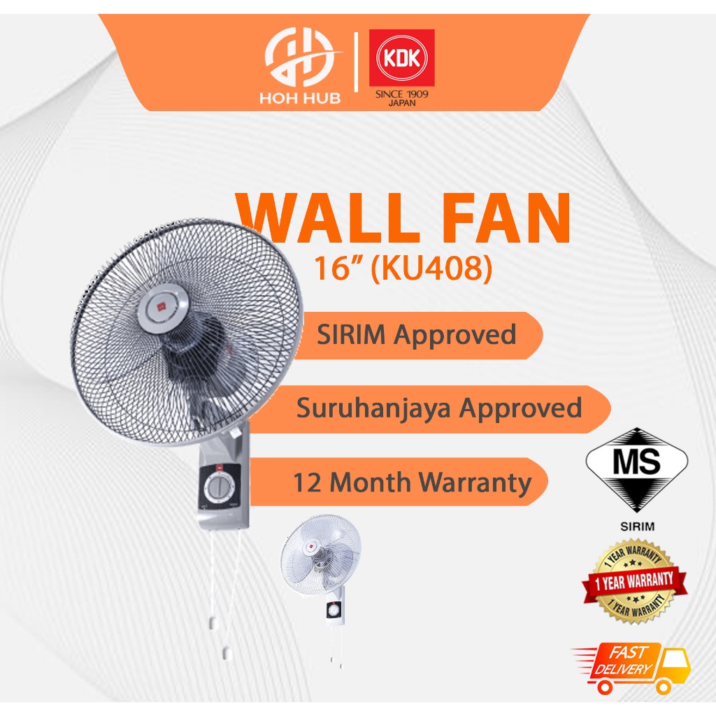 (READY STOCK) +FREEGIFT(KDK KU408/ KU408-YG REMOTE CONTROL 3 SPEED WALL ...