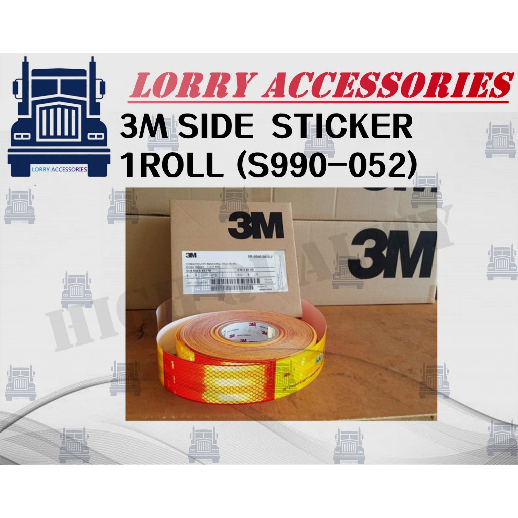 S990-052 300mm X 50mm 3M SIDE REFLECTOR STICKER (JPJ & SIRIM APPROVED ...