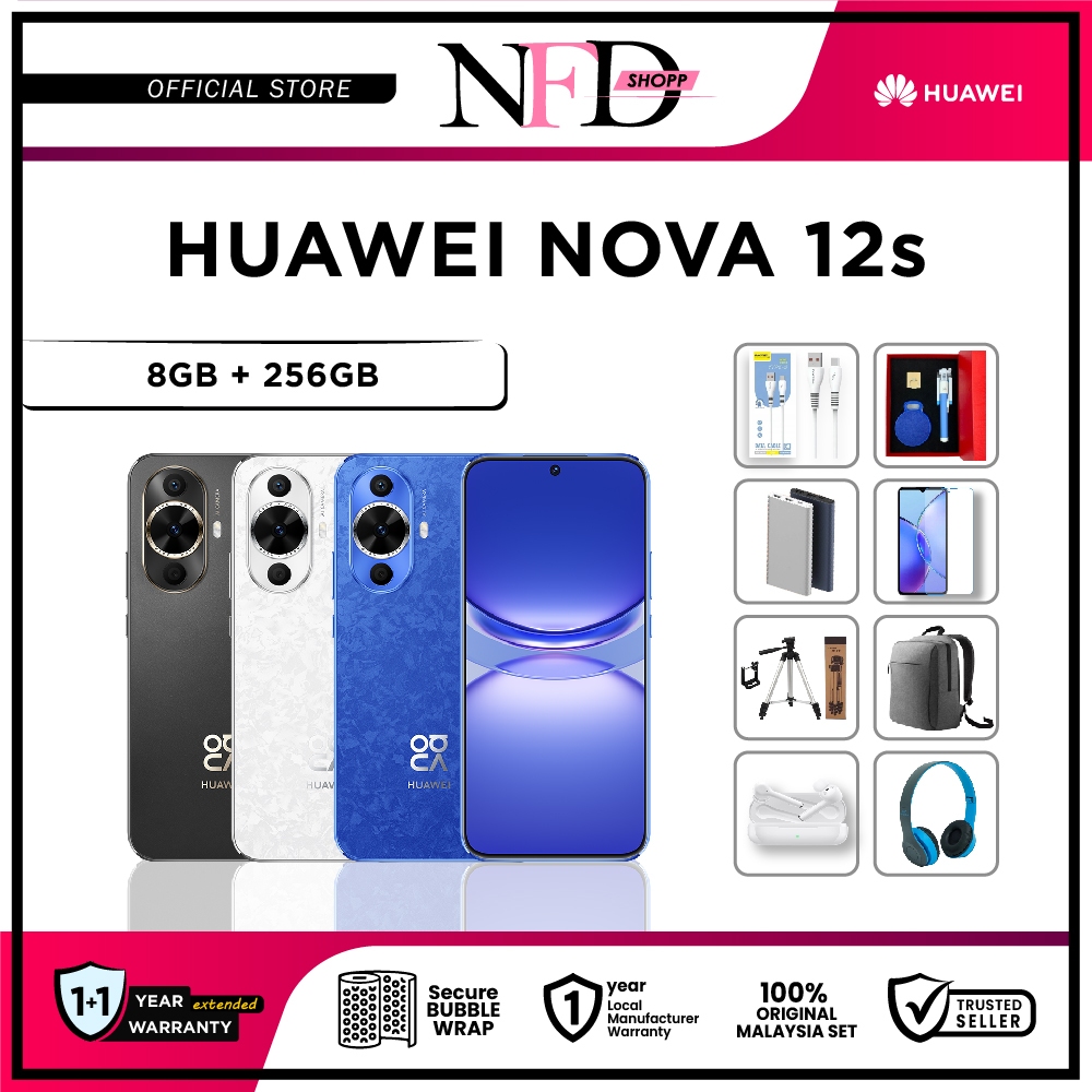 HUAWEI Nova 12s [8GB RAM 256GB ROM] - ORIGINAL HUAWEI MALAYSIA | Shopee ...