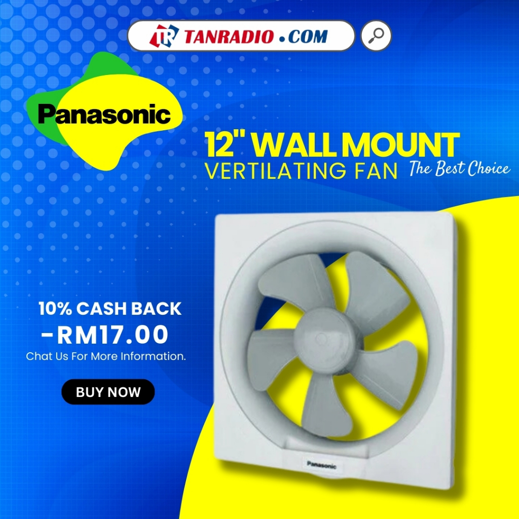 Panasonic Ventilating Fan - Blade Energy Saving (12") | Shopee Malaysia
