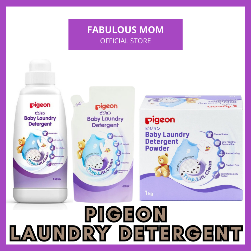 [PIGEON] Baby Laundry Detergent Refill Set Powder 1kg Baby Laundry ...