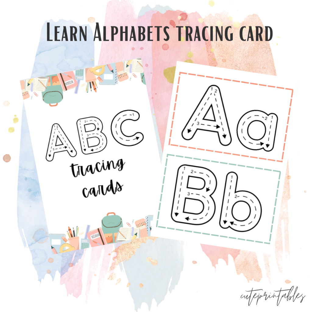 [PDF] Undated Digital Printable Tracing Cards | Learn Alphabets ...