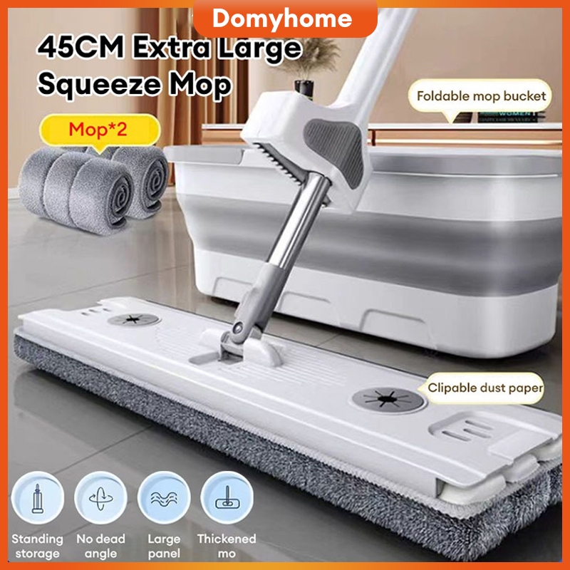 45cm Extra large panel Squeeze Mop 360 Rotation Fold mop Spinning Mop ...