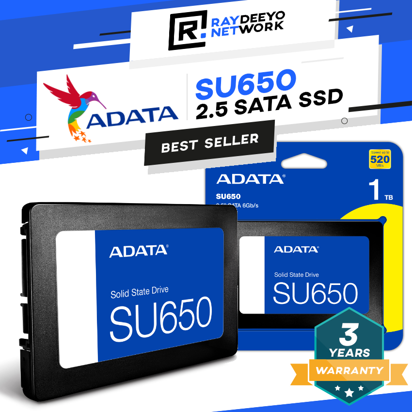 Adata SU650 2.5" SSD SATA Internal SSD Solid State Drive [120GB/256GB ...