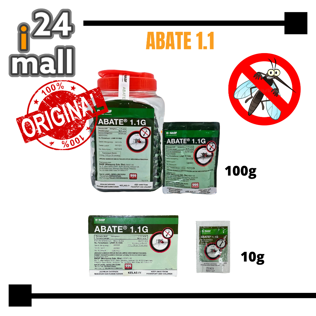 10G/100G BASF ABATE 1.1 g / Aedes Mosquito Larvae Killer / Ubat Jentik Jentek | Shopee Malaysia