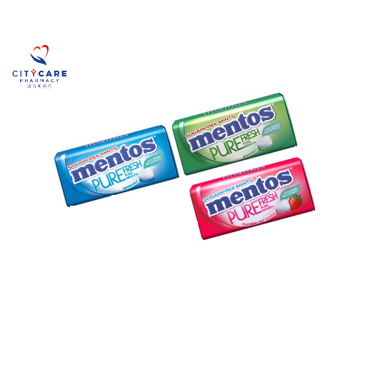 Mentos Pure Fresh SugarFree Mints 35g per Tin Peppermint/ Spearmint ...