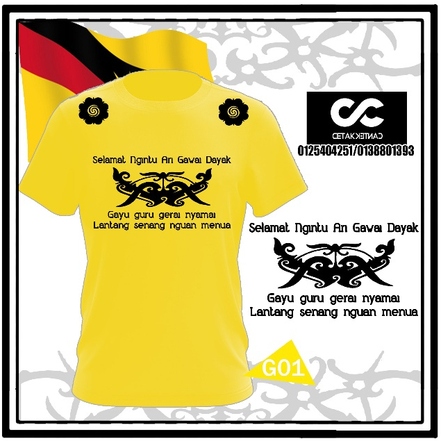 Baju Tshirt Selamat Hari Gawai Gayu Guru Gerai Nyamai 2024💐 | Shopee Malaysia