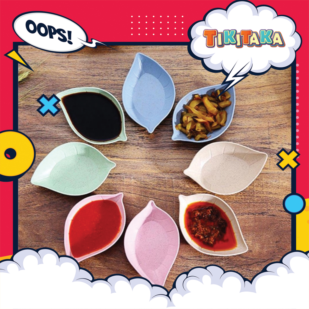 Leaf Design Children Small Snack Plate Dinnerware Kids Dish Plate Wheat ...