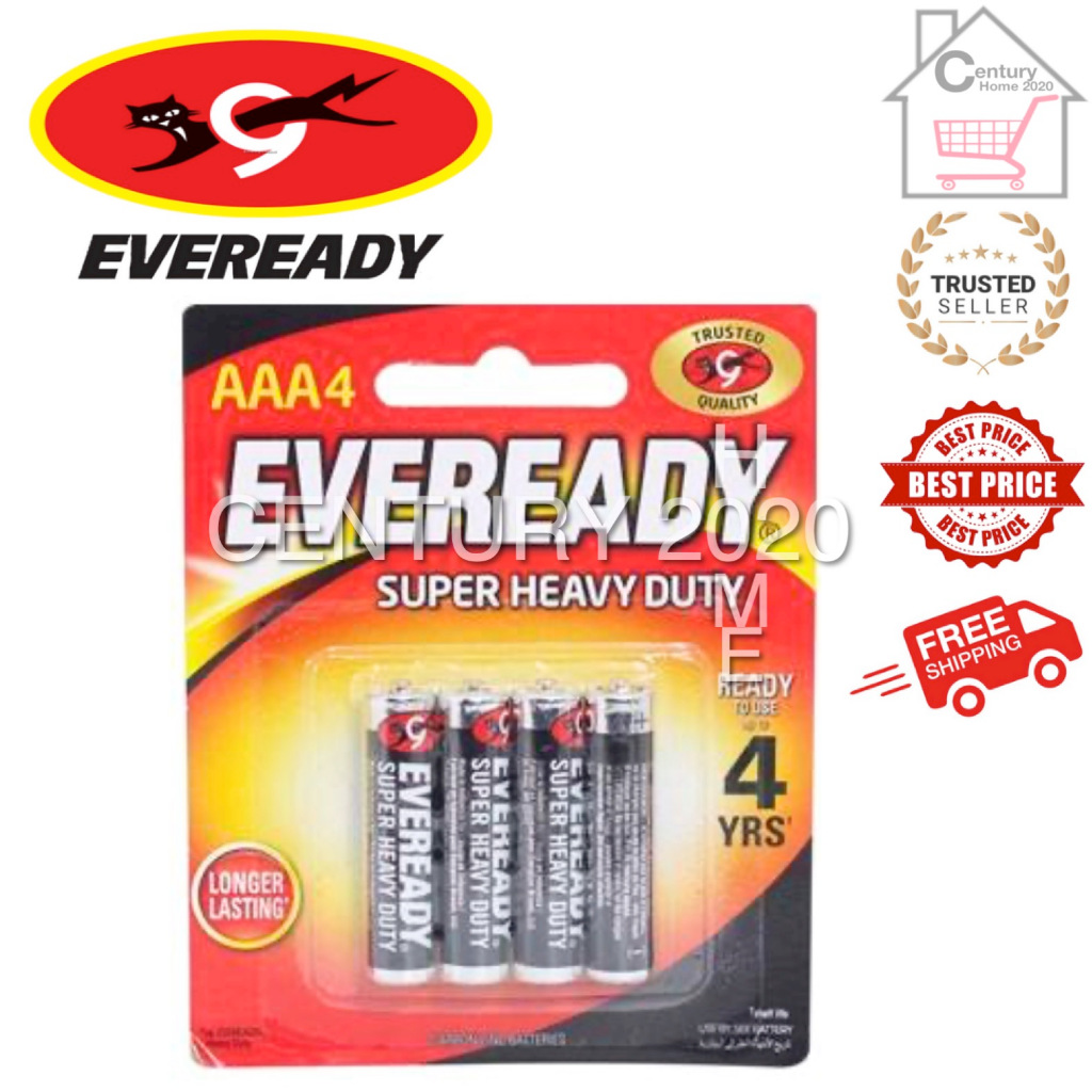 EVEREADY AA/AAA Battery Super Heavy Duty R6 AA/AAA Battery 1215 BP4 ...