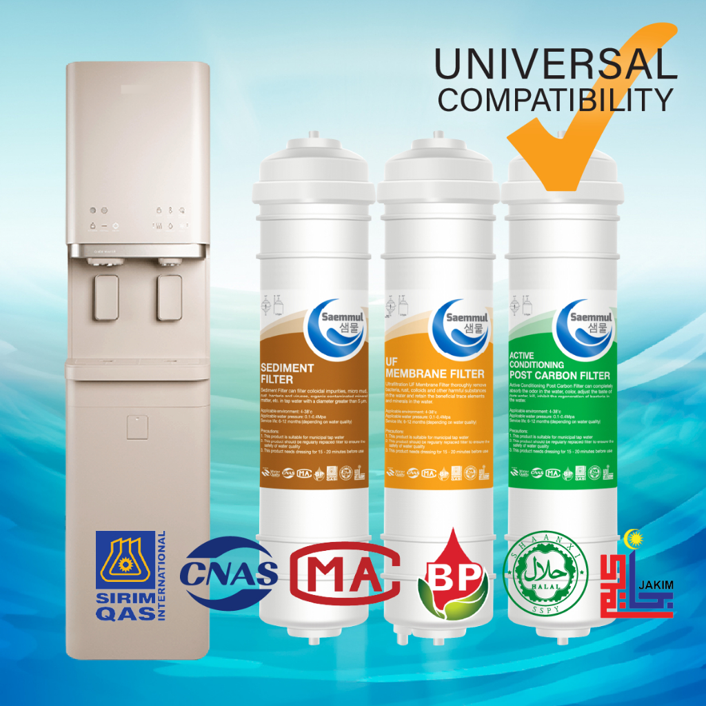 Enhanced Water Filter SAEMMUL 10" UF Set Certified Halal Universal ...