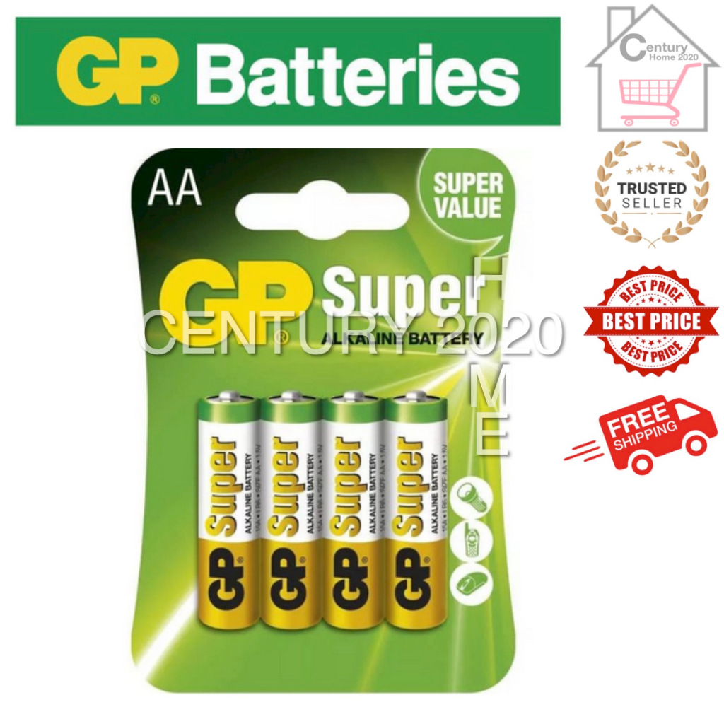 GP AA/AAA Battery AA/AAA Super Alkaline Battery 4pcs/pack | Shopee Malaysia