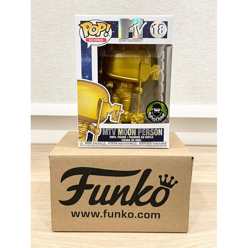 [Authentic] Funko Pop! 18 MTV MOON PERSON (GOLD METALLIC) Popcultcha ...