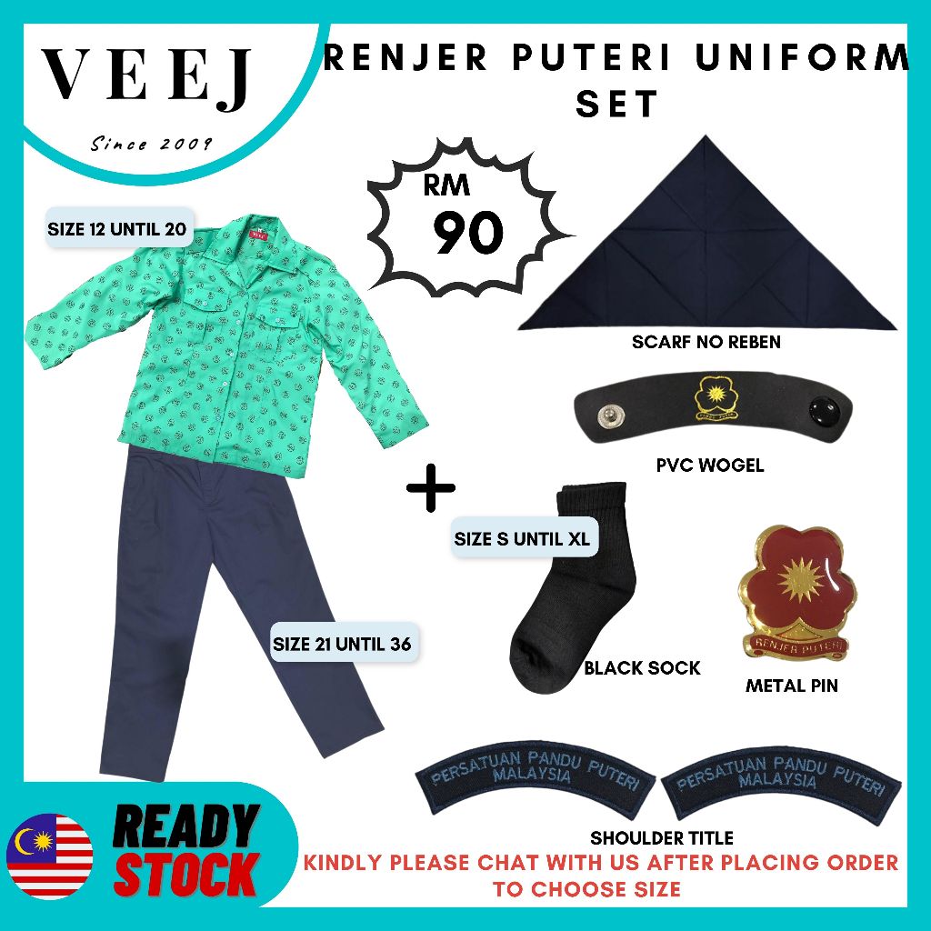 SET I UNIFORM SET I PENGAKAP I KADET KB I KADET KP I PUTERI ISLAM I ...