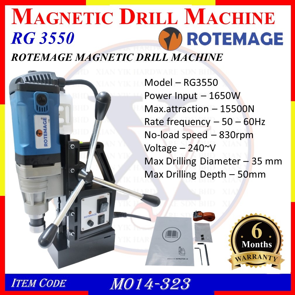 RG 3550 ROTEMAGE MAGNETIC DRILL MACHINE - DIA 35mm MAX DRILL 50mm ...
