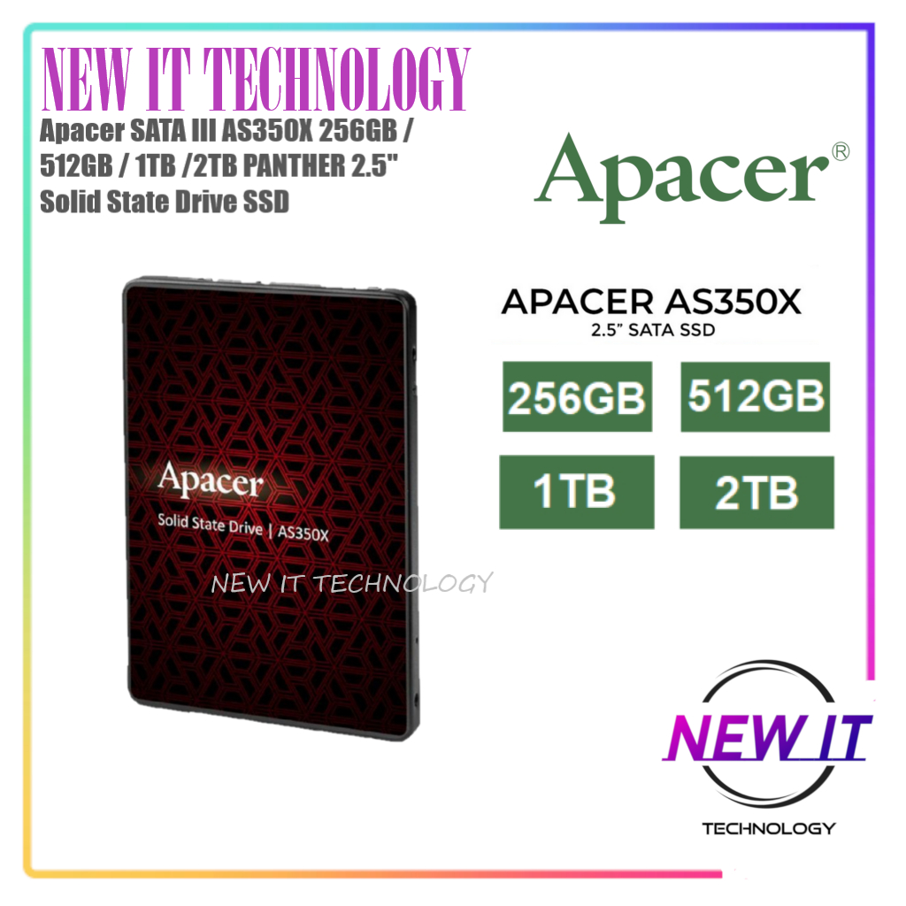 Apacer Panther AS350 AS350X 2.5" SATA III 560Mbps/540Mbps Internal ...
