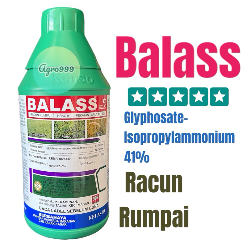 Balass 1Liter/Racun Rumpai/sama dgn Roundup Ecomax Ken up) | Shopee ...