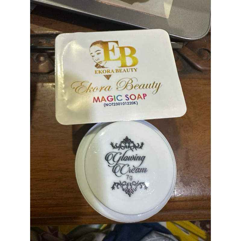 MAGIC SOAP + GLOWING CREAM ( kunyit) PRODUK BY EKORA BEAUTY | Shopee ...