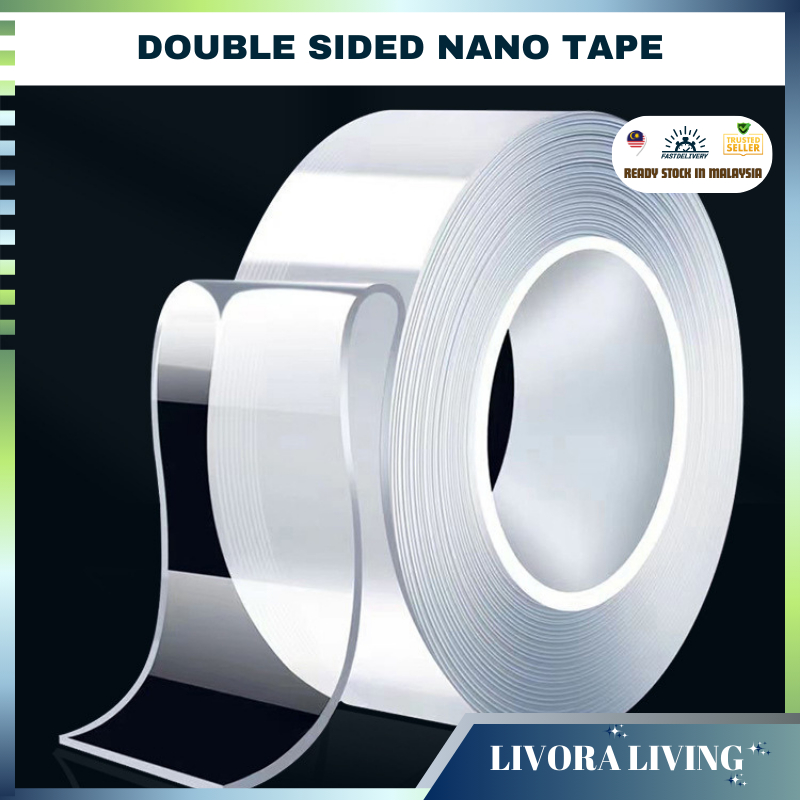 Double-Sided Nano Tape Transparent Strong Adhesion Traceless Heavy Duty Bubble Blow Pita Nano ...