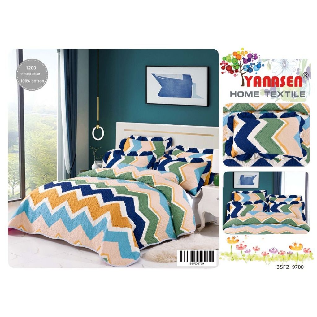 Premium Cadar Patchwork Set (6IN1) Tilam Katil Queen/King Size ...